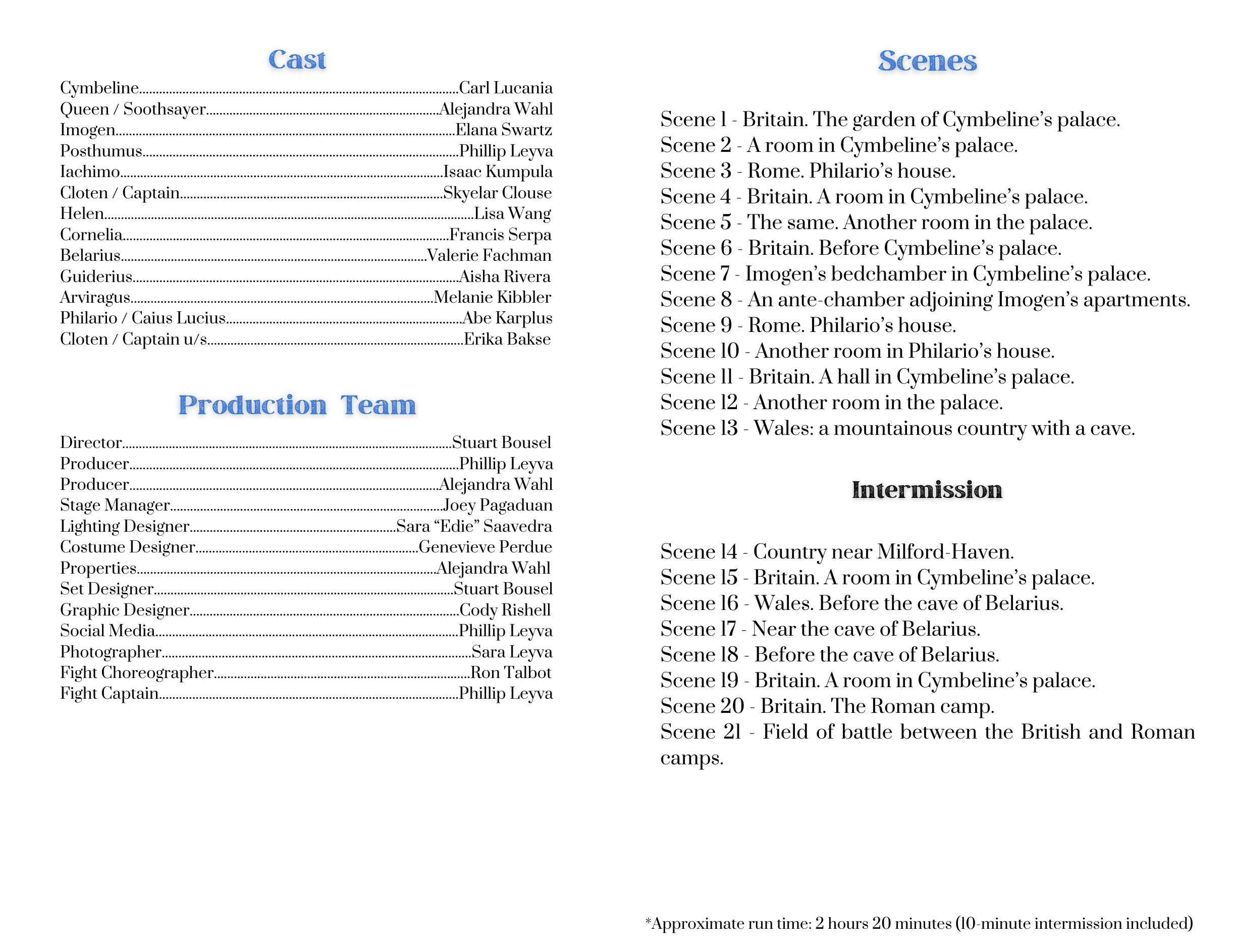 Cymbeline – Berkeley Shakespeare Company